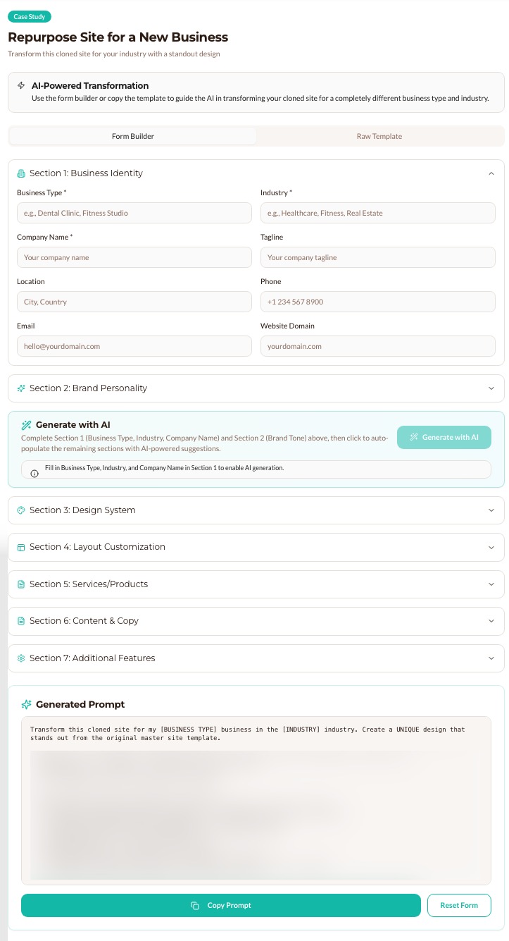 MasterSite.ai | Build Pro Websites in Hours, Not Months